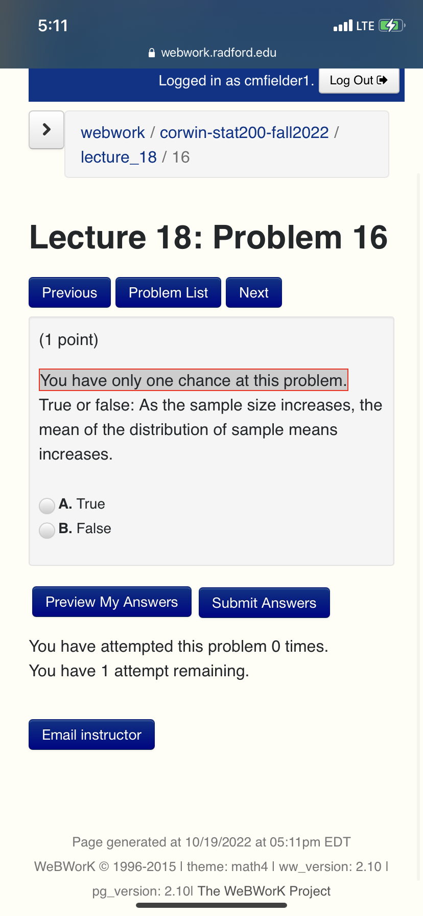 SOLUTION: 19 statistic questions just need final answer put in a word file - Studypool
